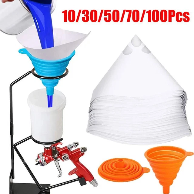 10-100X FILTER PAPER 190 Micron Filter Cone Cup DIY Paint Paper Funnel ...