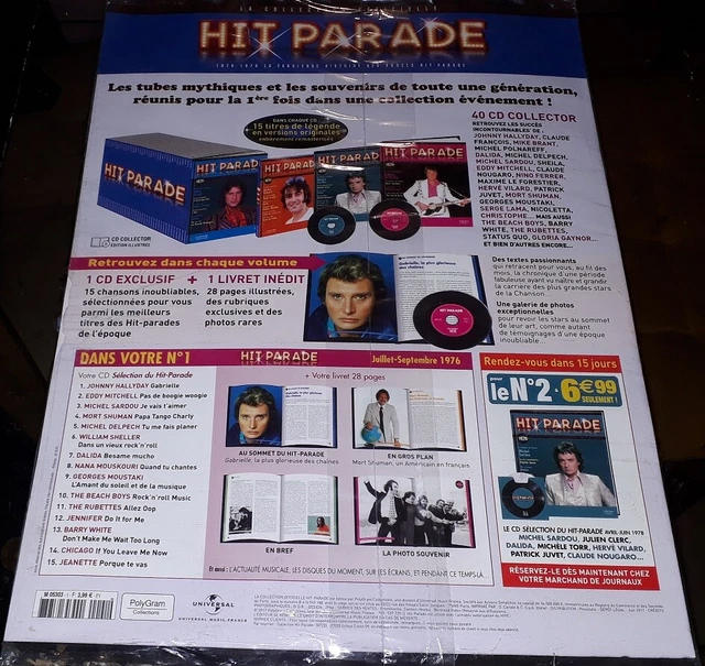 NEUF SCELLE HIT Parade Livre Et Cd Test Johnny Hallyday Michel Sardou ...