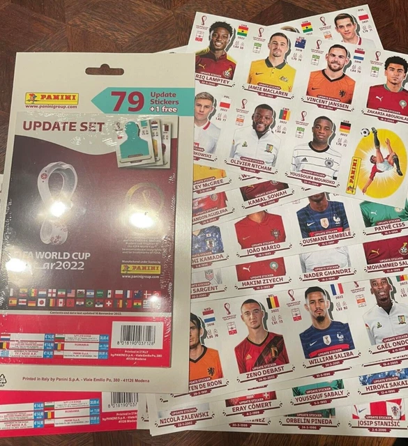 PANINI FIFA WORLD Cup Qatar 2022 Official Update Set + 79 Update ...