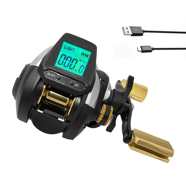 COMPACT AND LOW Profile Digital Fishing Reel with Bite Alarm 63 1 Gear ...