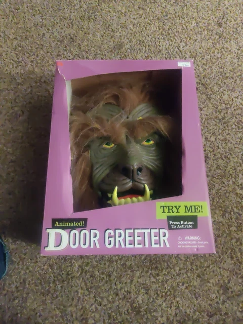 RARE GEMMY HALLOWEEN Animated Door Greeter Werewolf Singing Boogie Man ...