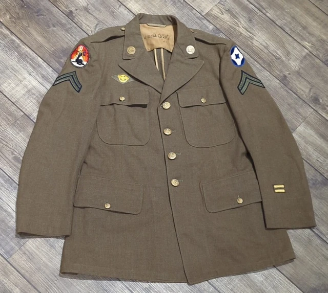 US WW2 UNIFORM Serge Service Jacket M1939 - Dated 1942 - Alaska Defence ...
