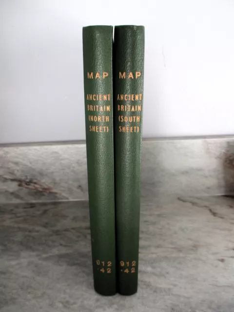 1951 TWO VINTAGE Folding Maps of Ancient Britain Antiquities Older than ...