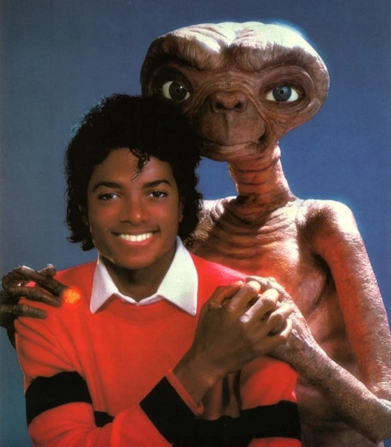 MICHAEL JACKSON & E.t. Wall Poster Retro Et Thriller Jacko 8X8" 20X20 ...