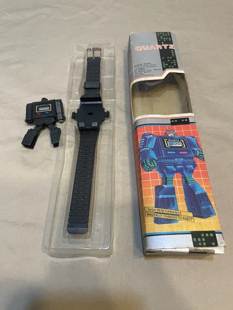 VINTAGE 80S TAKARA like Kronoform Transformer Robot Watch Quartz ...