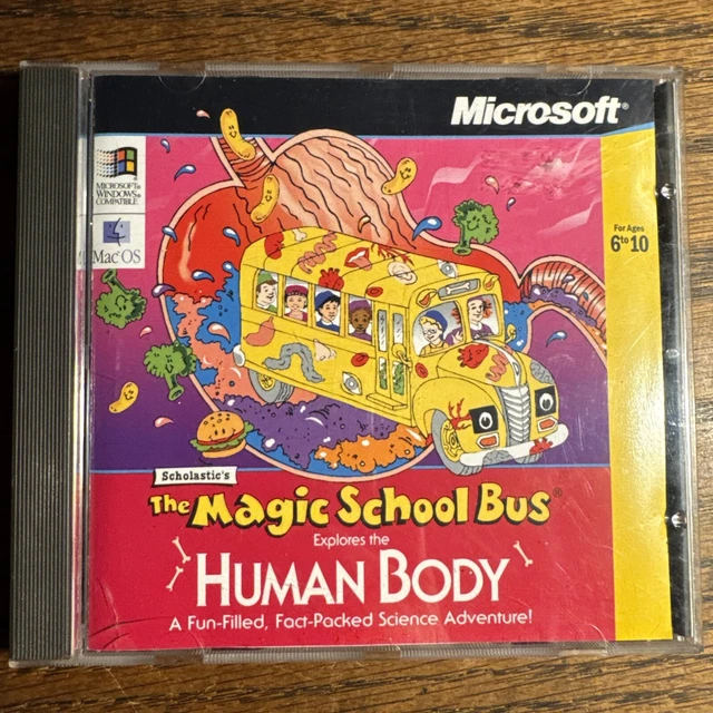 MICROSOFT SCHOLASTIC'S THE Magic School Bus Explores Human Body. #1105 ...