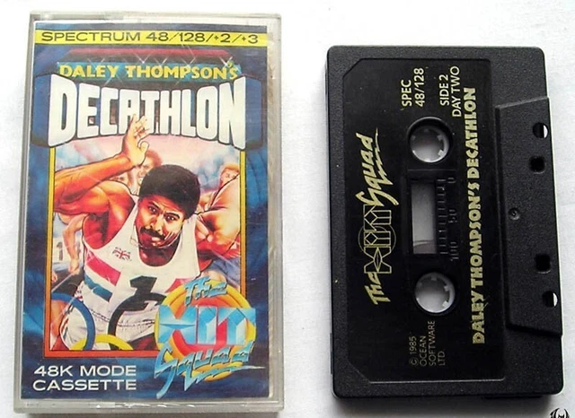 SINCLAIR ZX SPECTRUM 48K Game - DALEY THOMPSON'S DECATHLON - Hit Squad ...