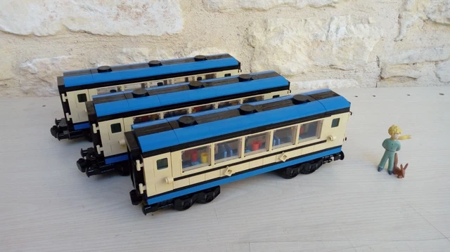 LEGO 'NO FAKE train x3 passagers emerald night 10194 vitres fenetres ...