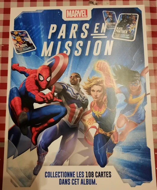 MARVEL/LECLERC 2022: 108 Cartes Collection COMPLETE ,ALBUM COMPLET NEUF ...