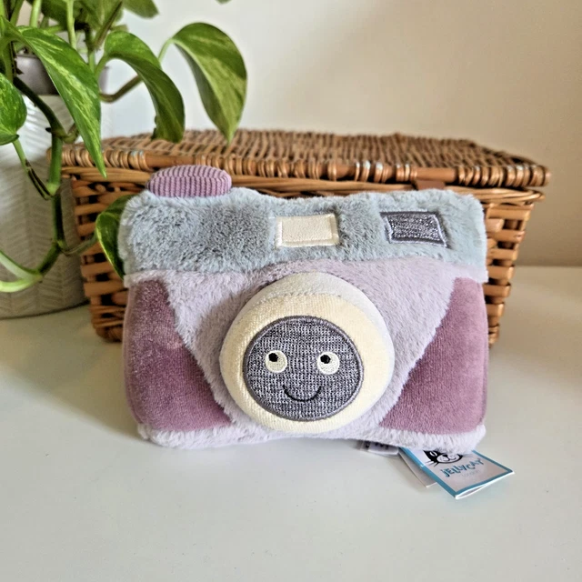 JELLYCAT WIGGEDY CAMERA Rare, With Tags ( Flaws ) Not Working Soft Toy ...