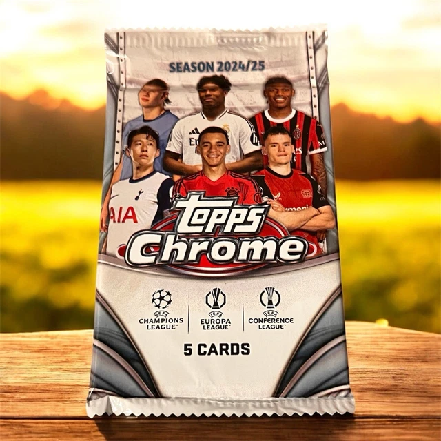 TOPPS CHROME UCC 2025 - Football Pack from Logofractor box - 5 Base ...