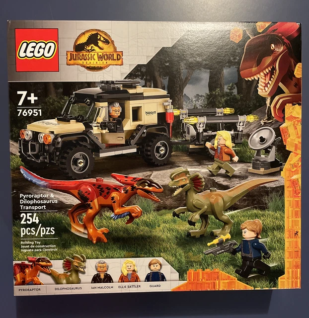 LEGO JURASSIC WORLD Dominion Pyroraptor & Dilophosaurus Transport 76951 ...