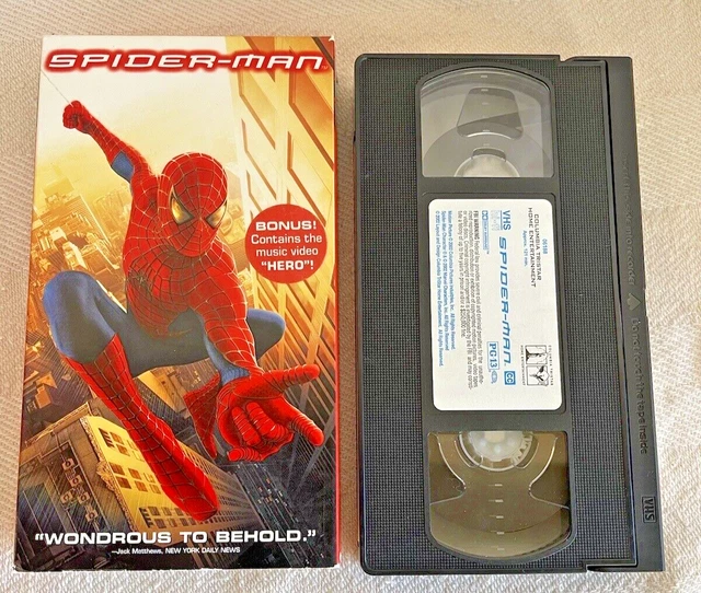 SPIDER-MAN VHS 2002 Tobey Maguirer, Kirsten Dunst, James Franco, Willem ...