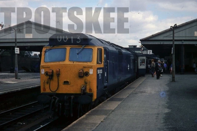 35MM SLIDE BR British Rail Diesel Loco Class 50 50013 Newton Abbot 1976 ...