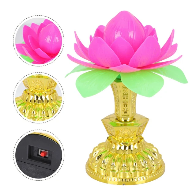NIGHT LAMP LOTUS Shaped Night Light Home Temple Decorative Lamp £11.28 ...