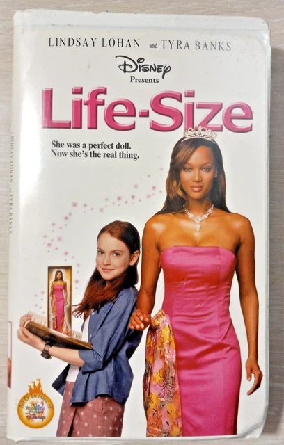 LIFE-SIZE VHS VIDEO Tape 2000 Disney Clamshell Lindsay Lohan Tyra Banks ...