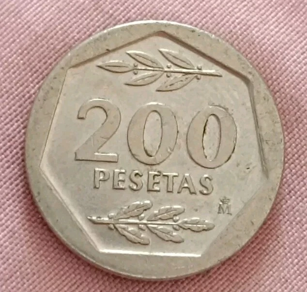 🇪🇸 SPAGNA 🇪🇸 Coin Moneta 200 Ptas Pesetas 1986 Juan Carlos I Pre Euro ...