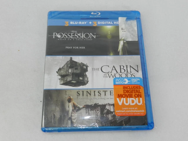 3 BLU-RAY DVD Triple Feature The Possession Cabin in the Woods Sinister ...