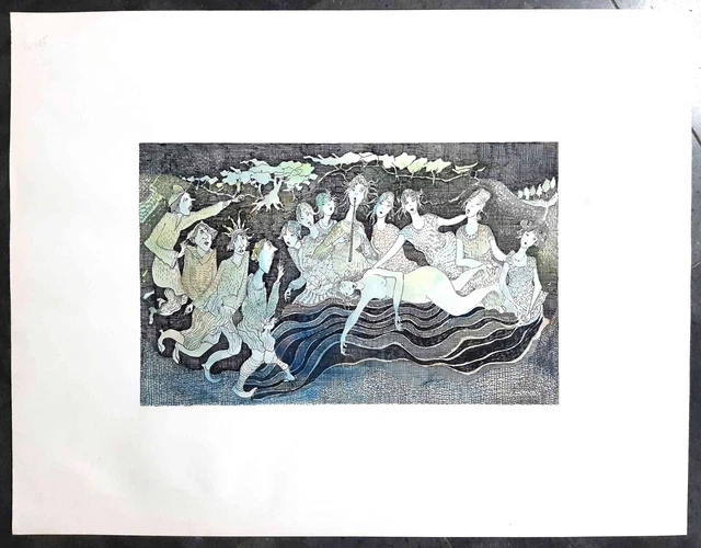 DESSIN À L'ENCRE signé Jacques DURAND (1928-2021) - Flûte ensorceleuse - 1996 EUR 149,00 ...