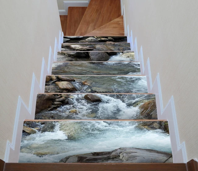 3D NATURE CREEK A041 Stair Risers Decoration Photo Mural Vinyl ...