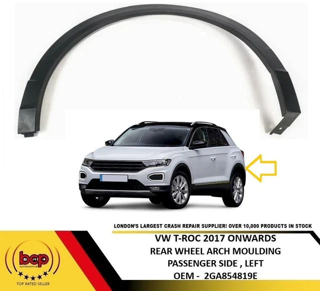 VW T-ROC 2017 - 2022 Rear Wheel Arch Trim Moulding Passenger Side Left ...