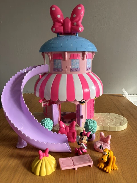 DISNEY STORE JUNIOR MINNIE MOUSE HOUSE PLAY SET CLUBHOUSE Deluxe - NO ...