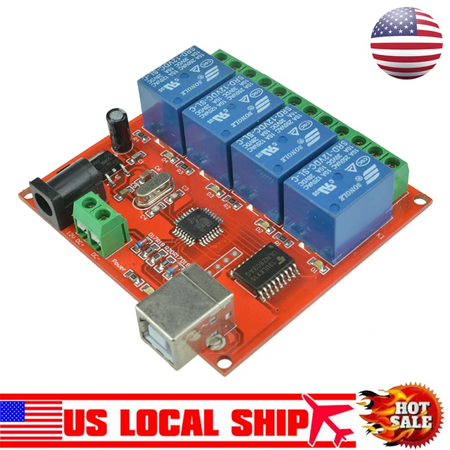 12V USB RELAY 8 Channel Programmable Computer Control For Smart Home ...
