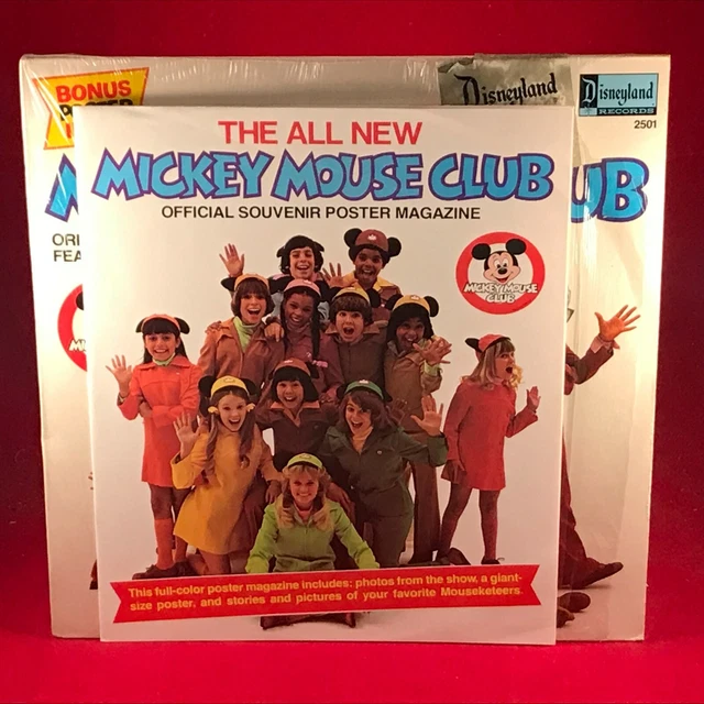 WALT DISNEY MICKEY Mouse Club 1977 USA Vinyl LP + POSTER Disneyland ...