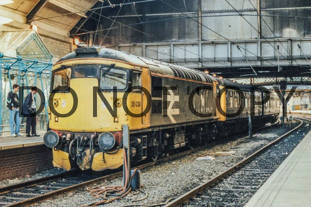 UK DIESEL TRAIN Railway Photograph Of Class 26 26038 Loco. Rm26-73 £1. ...