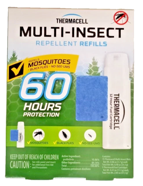 THERMACELL MULTI-INSECT REPELLENT Refills 60 Hours Protection 5 Refills ...