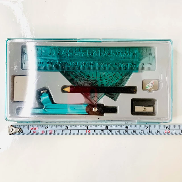 BUFFALO 10 PIECE Math Set - Protractor, Precision, Rulers, Eraser ...