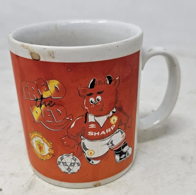 VINTAGE FRED THE Red Mascot Manchester United Mug - Pre Owned See ...
