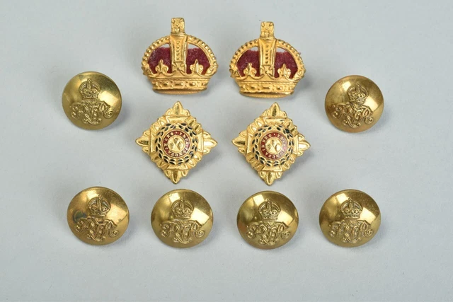 ROYAL TANK REGIMENT RTR Officers' WW2 Uniform Buttons & Rank Insignia ...