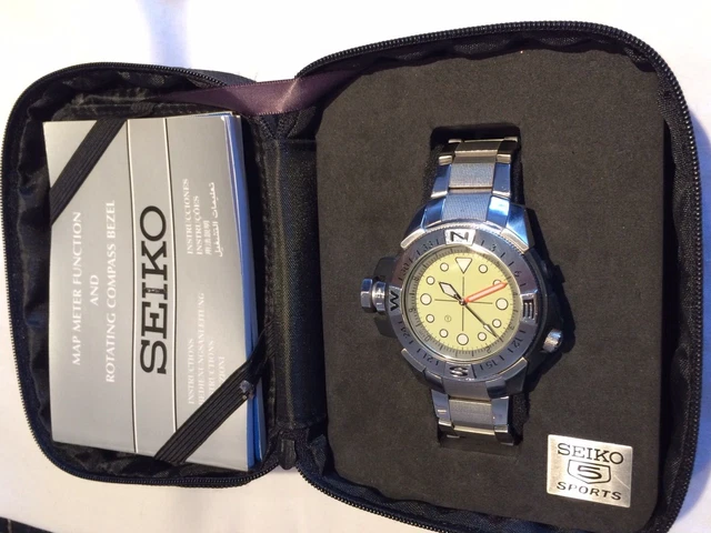 SEIKO 5 SPORTS Map Meter & Compass Bezel Mens Automatic Watch £211.00 ...