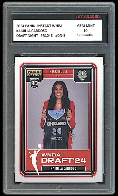KAMILLA CARDOSO 2024 Panini Instant WNBA Draft Night 1st Graded 10 ...