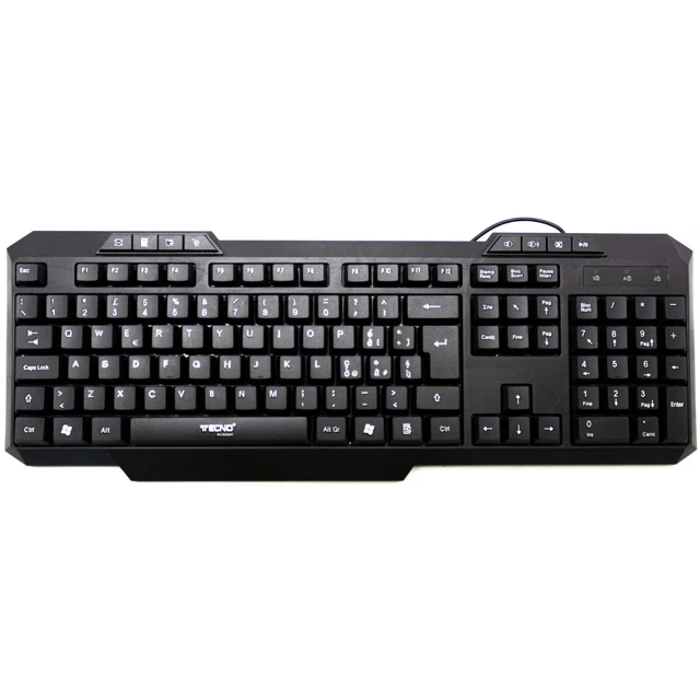 TASTIERA USB MULTIMEDIALE Con Filo Layout Italiano Ergonomica ...