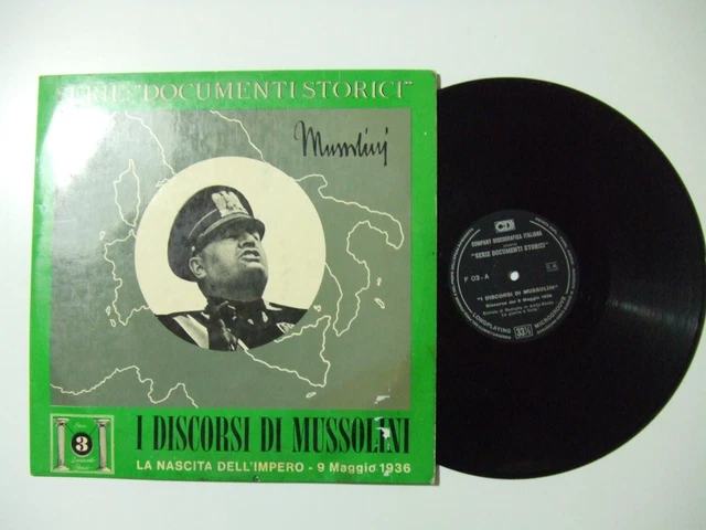 I DISCORSI DI Mussolini-Discorso Del 5 Maggio 1936-Disco Vinile 33Giri ...