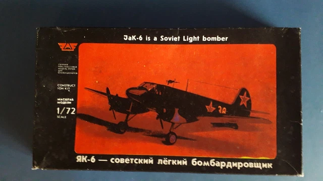 YAKOVLEV YAK-6 BY Alfa Models (Soviet Union, 1990) in 1/72 Scale EUR 17 ...