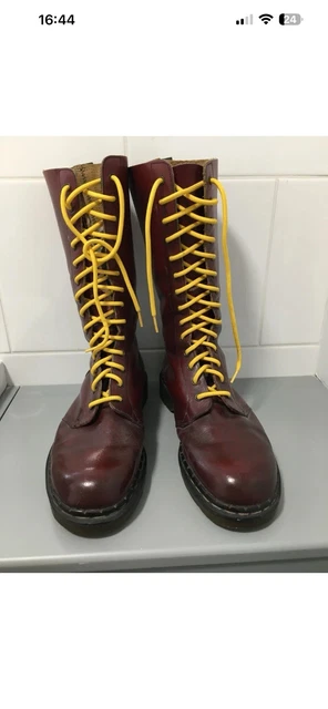 TREDAIR VINTAGE 80S Skinhead Uk10 14 Hole Cherry Red Oi! * read ...