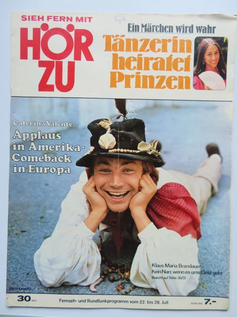 HÖRZU 30/1972, ÖSTERREICH, Caterina Valente, Klaus Maria Brandauer, Sim ...