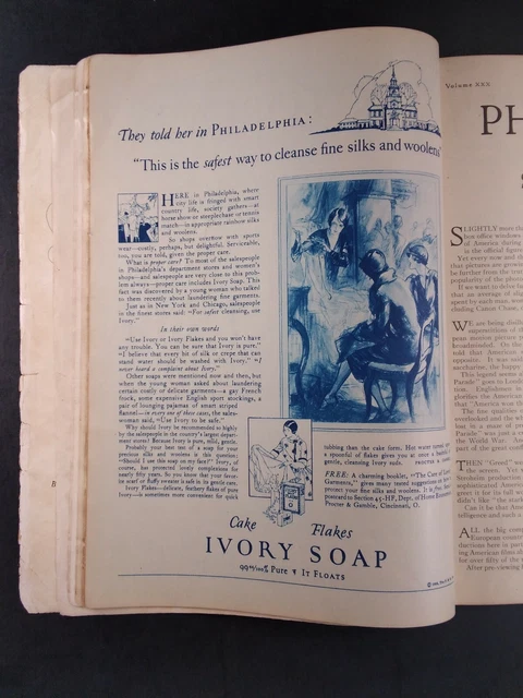 PROCTER GAMBLE 1926 Original Ivory Soap Ad Rare VHTF Flapper Art ...