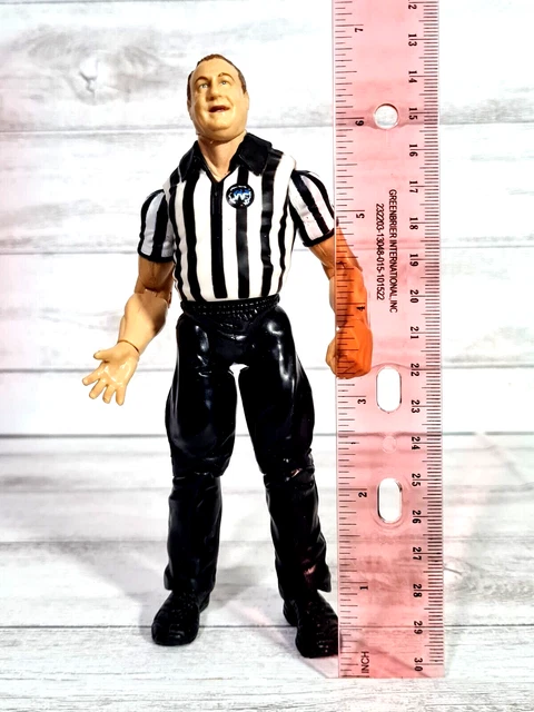WWF EARL HEBNER Referee Wrestling Actionfigur Titan Tron Live Black ...