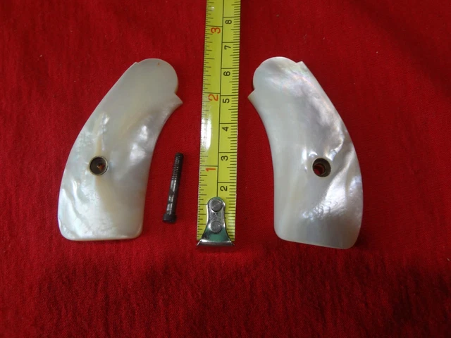 VINTAGE SMITH & Wesson break open revolver 38 cal Mother of Pearl grips ...