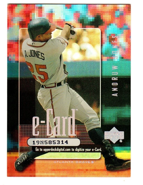 2001 UPPER DECK e-Card #E1 Andruw Jones ATLANTA BRAVES #19N585314 (EX ...