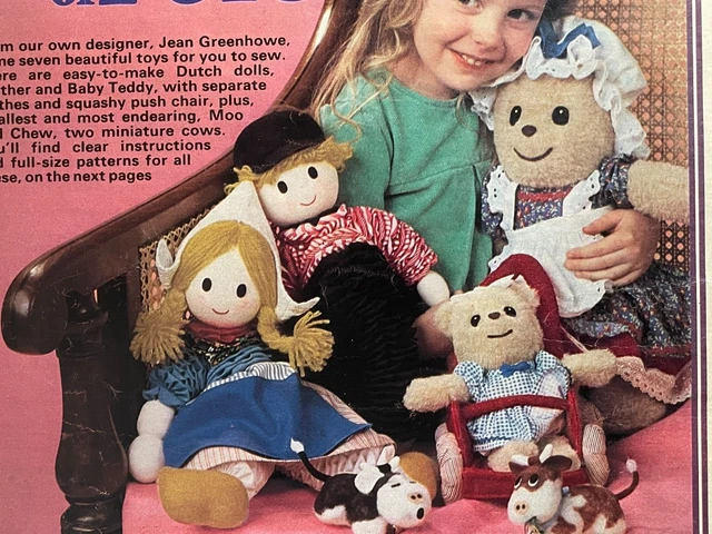 JEAN GREENHOWE SEWING PATTERN Enchanted World of Toys mother baby teddy ...