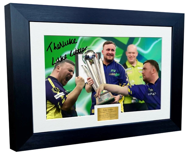 LUKE LITTLER 2025 PDC World Champion Darts Photo Picture Frame Signed ...