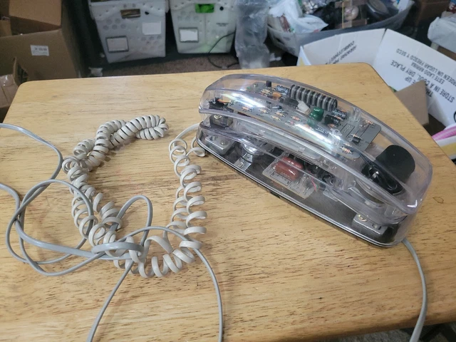 VINTAGE SPECTRA-PHONE SEE Thru Landline Phone Model TL-8 Clear £26.67 ...