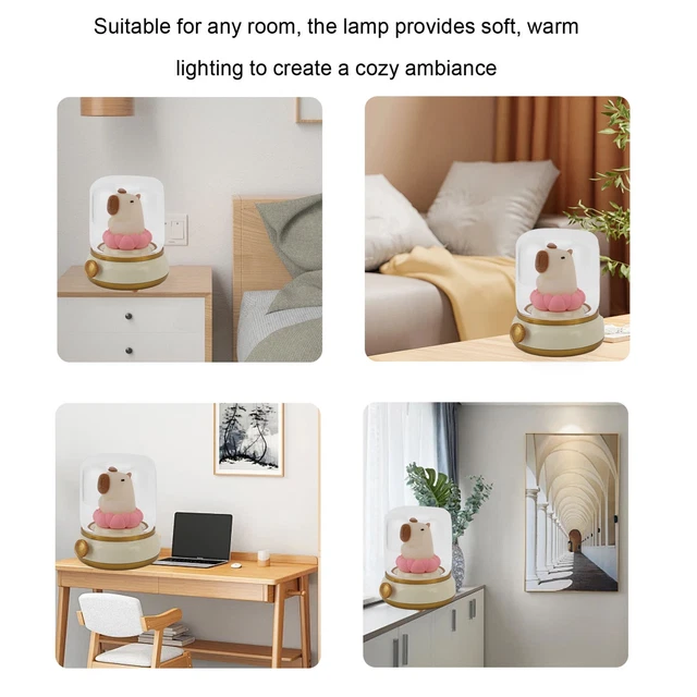 CAPYBARA NIGHT LIGHT Innovative Cute Table Lamp USB Rechargeable ...