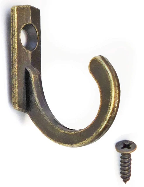 FUXXER® LOT DE 10 crochets en fer crochets en métal design bronze ...