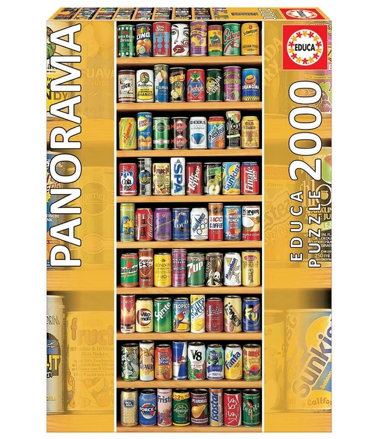 CANETTES DE BOISSONS gazeuses Educa puzzle défi 2000 pièces nouveauté ...
